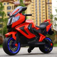 China 12V390 Electric Ride On Motorcycle for Kids Ages 2-8 Red White Blue Battery Powered Toy for sale