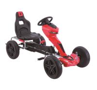 China Children Ride On Car Go-Kart Pedal with Clutch and Brake Red Plastic 122x60x70cm 50kg Max Load for sale
