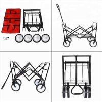 China Steel Tube 25x10x0.7cm Portable Beach Trolley 90x52x77cm Outdoor Garden Utility Cart for sale