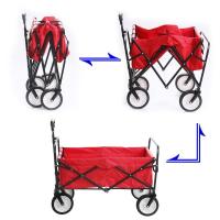 China Steel Tube 25x10x0.7cm Portable Beach Trolley 90x52x77cm Outdoor Garden Utility Cart for sale