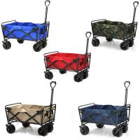 China Collapsible Folding Wagon Cart 200lb Load Capacity 7x4 Inch PU Wheels for Outdoor Camping for sale