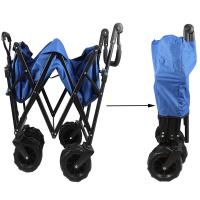 China Collapsible Folding Wagon Cart 200lb Load Capacity 7x4 Inch PU Wheels for Outdoor Camping for sale