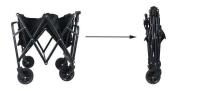 China Collapsible Folding Wagon Cart 200lb Load Capacity 7x4 Inch PU Wheels for Outdoor Camping for sale