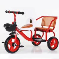 China Outdoor Child Bike Double Tricycle for Ages 2-5 with Large Basket and Fast Loading Handlebars for sale