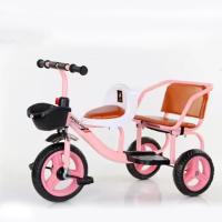 China Outdoor Child Bike Double Tricycle for Ages 2-5 with Large Basket and Fast Loading Handlebars for sale