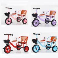 China Outdoor Child Bike Double Tricycle for Ages 2-5 with Large Basket and Fast Loading Handlebars for sale