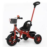 China Age Range 2-4 Years Old Kids Tricycle with 2-in-1 Push Function and Woven Basket for sale