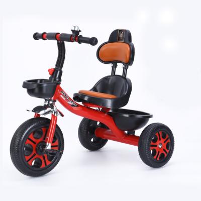 China Kids Tricycle Trike for 2-5 Years Old with Leather Seat and 76cm Carton Size for sale