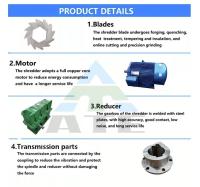 China Rubber Crumb Waste Plastic Wood Tire Pipe Pallet Shredder with 200-2200mm Input Size for sale