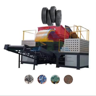 China Industrial Paper Plastic Car Tire Recycling Machine with Two Shaft Plastic Shredder for sale