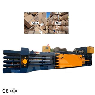 China Used Clothing Compress Packaging Machine Horizontal Baler with Plastic Film Bottles for sale
