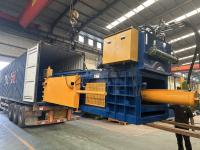 China Used Clothing Compress Packaging Machine Horizontal Baler with Plastic Film Bottles for sale