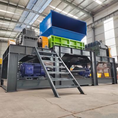 China 2200KG Weight Metal Double Shaft Shredder Machine for Shredding Plastic Waste Textile for sale