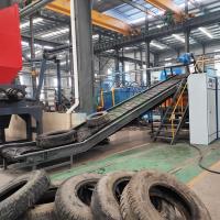 China Double Shaft Shredder for Radial Product Line Old Tire Recycling Machine Rubber Shredder for sale