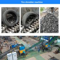 China Double Shaft Shredder for Radial Product Line Old Tire Recycling Machine Rubber Shredder for sale