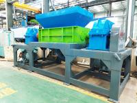 China Supply Waste Tire Drum Shredder Machine Two Shaft Type Tire Crusher Waste Rubber Tyre for sale