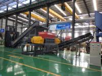 China Multifunctional Double Shaft Metal Shredder for Scrap Plastic Barrels and Tire Boxes for sale