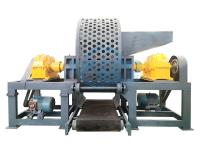 China Metal Processed ALLOY Double Shaft Rubber Metal tire Crusher Hammer mill for Recycling for sale
