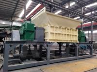 China Compact Double Shaft Shredder for Recycling Metal and Cardboard Scrap in Food Beverage for sale