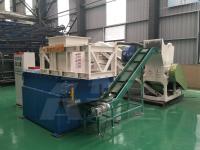 China 300-500kg/h Production Capacity Single Shaft Mini Cardboard Plastic Rubber Shredder for sale