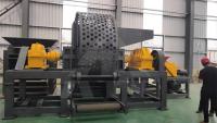 China 22kW Power Customized Voltage Tire Shredder with Recycling Equipment and Double Shaft for sale