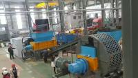 China High Level Waste Tire Recycling with Rubber Tire Tyre Shredder Machine and Conveyor for sale