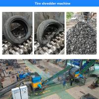 China Customized Voltage Waste Tire Tyre Shredder with Double Shaft in South Africa for sale