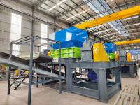 China Plastic Chairs Scrap Metal Crusher Shredder with MOTOR Famouse Double Shaft Foam Shredder for sale