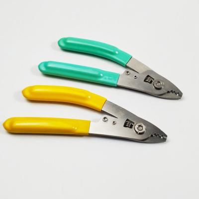 China Three Hole Stainless Steel Fiber Optic Stripper FTTH Tools Miller Wire Cutter for sale