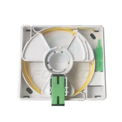 China Fan Coil Wall Socket Fiber Optic Terminal Box With SC APC Adapter Pigtails for sale