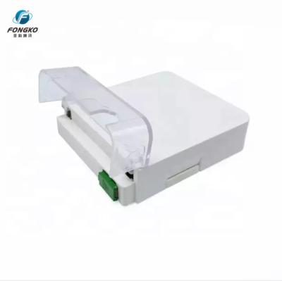 China SC Simplex Duplex LC Quad FTTH Terminal Box 1-4 Cores Wall Mounting for sale