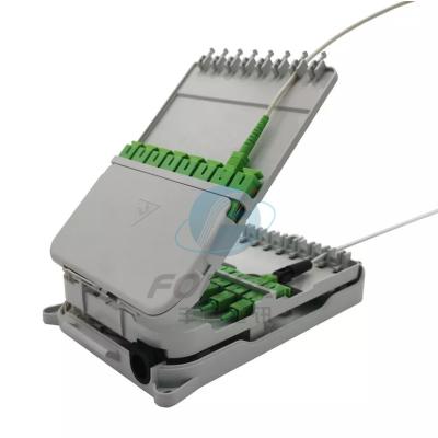 China 1x16 PLC Splitter FTTH Fiber Optic Terminal Box Drop Cable Out Ports Indoor Wall Nap for sale