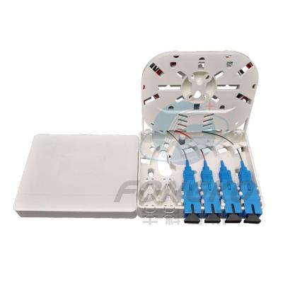 China SC APC UPC Adaptors 4 Cores Optical Termination Box With G.657A1 Pigtails for sale