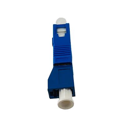 China Optical Converter UPC Single Mode Fiber Optic Hybrid Adapter SC Male to LC Female for sale