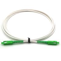 China 2.0mm 3.0mm White Cable Fiber Patch Cords , G652D Fiber Optic Patchcord for sale