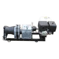 China Fast Speed Wire Hoist Rope Pulling Winch 5 Tons Gasoline Petrol Engine Powered for sale