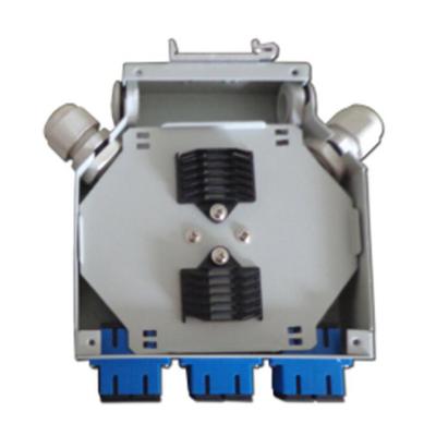 China Cold Rolled Steel Plate Fiber Optic Terminal Box 6 Duplex SC Adapter Port for sale
