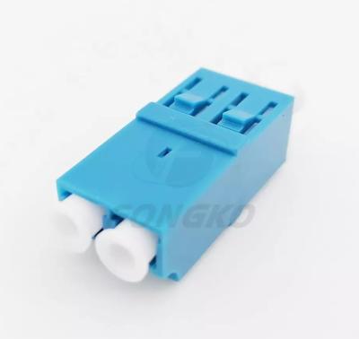 China Unibody Shell Coupler Fiber Optical Adapter Duplex LC / UPC to LC / UPC Plastic Buckle for sale