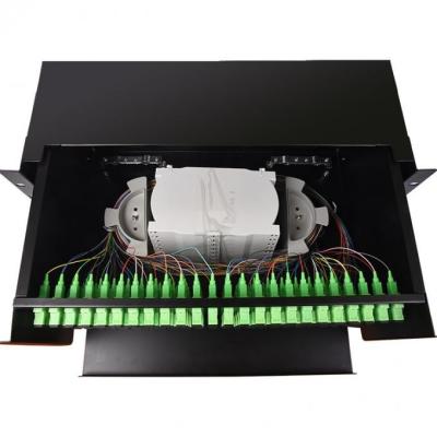 China Sliding Type Pigtail Odf Optic Fiber Distribution Box 24 48 96 Ports for sale