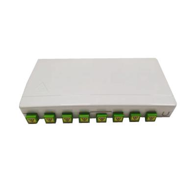 China 8 Ports SC Shutter Adapter Faceplate , SC/APC FTTH Fiber Optic Termination Box for sale
