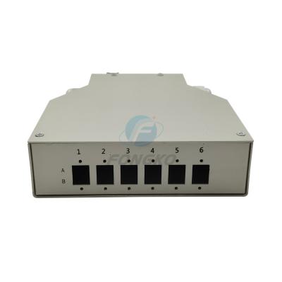 China 12 Core Ftth Terminal Box 6 Ports Lc Duplex Din Rail Fiber Optical for sale