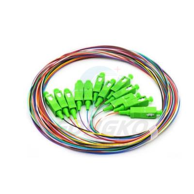China 12 Colors G.657A1 Fiber Optic Pigtails SC APC UPC LSZH Jacket FTTH 0.9MM for sale