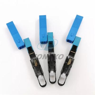 China SC APC UPC Fiber Optic Fast Connector FTTH Optical Coupler For Drop Cable for sale