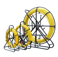 China 4.5mm-18mm Fiber Optic Cable Pulling Duct Rod FTTH Fibreglass Duct Rodder for sale