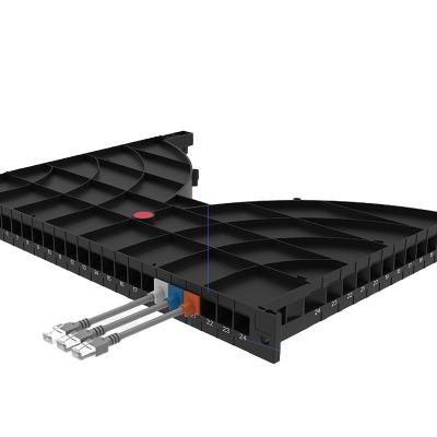 China FONGKO Channel Type 19 Inch 24 Ports Data Center Cable Management Rack Cable Manager for sale
