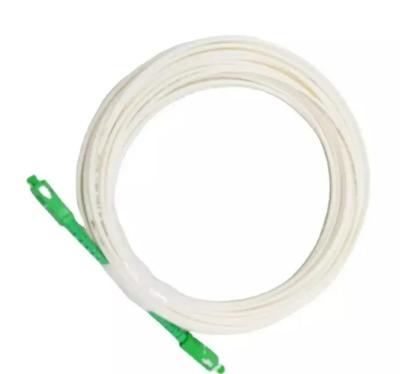 China 2mm 3mm FTTH Pigtails LSZH White Fibre Optical Cable G652D G657A SC/APC Fiber Optic Patch Cord for sale