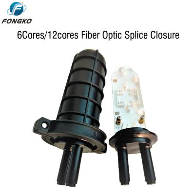 China FONGKO 1 In 1 Out IP68 6 12 Cores Dome Fiber Optic Splice Closure Manhole Optical Splicing Joint Box for sale