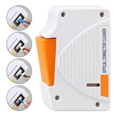 China FONGKO White Cable Cleaning Tool 550 times SC FC ST LC Connector Cleaner Fiber Optic Cleaning Box Fiber Optic Cleaner for sale