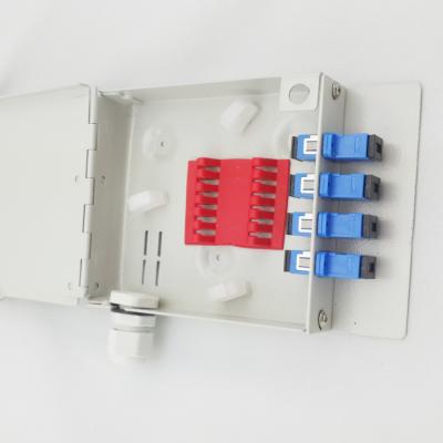 China FONGKO 4 Cores Outdoor Terminal Box Fiber FTTH Din Rail Mounted Fiber Termination Box for sale