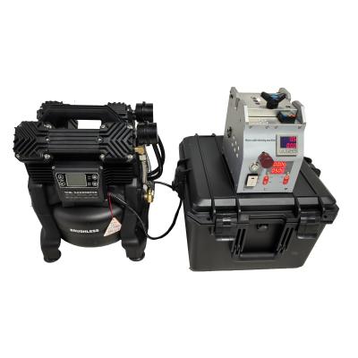 China FONGKO Compact Micro Cable Blowing Machine Digital Display Fiber Optic Cable Jetting Machine for Micro Duct Telecom Installation for sale